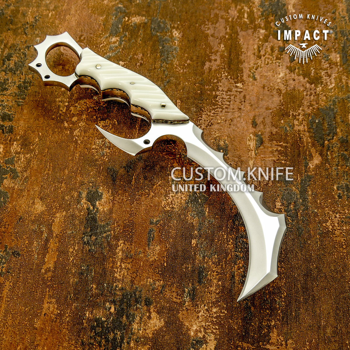 CUSTOM FULL TANG KARAMBIT KNIFE HAND MADE BY IMPACT CUTLERY