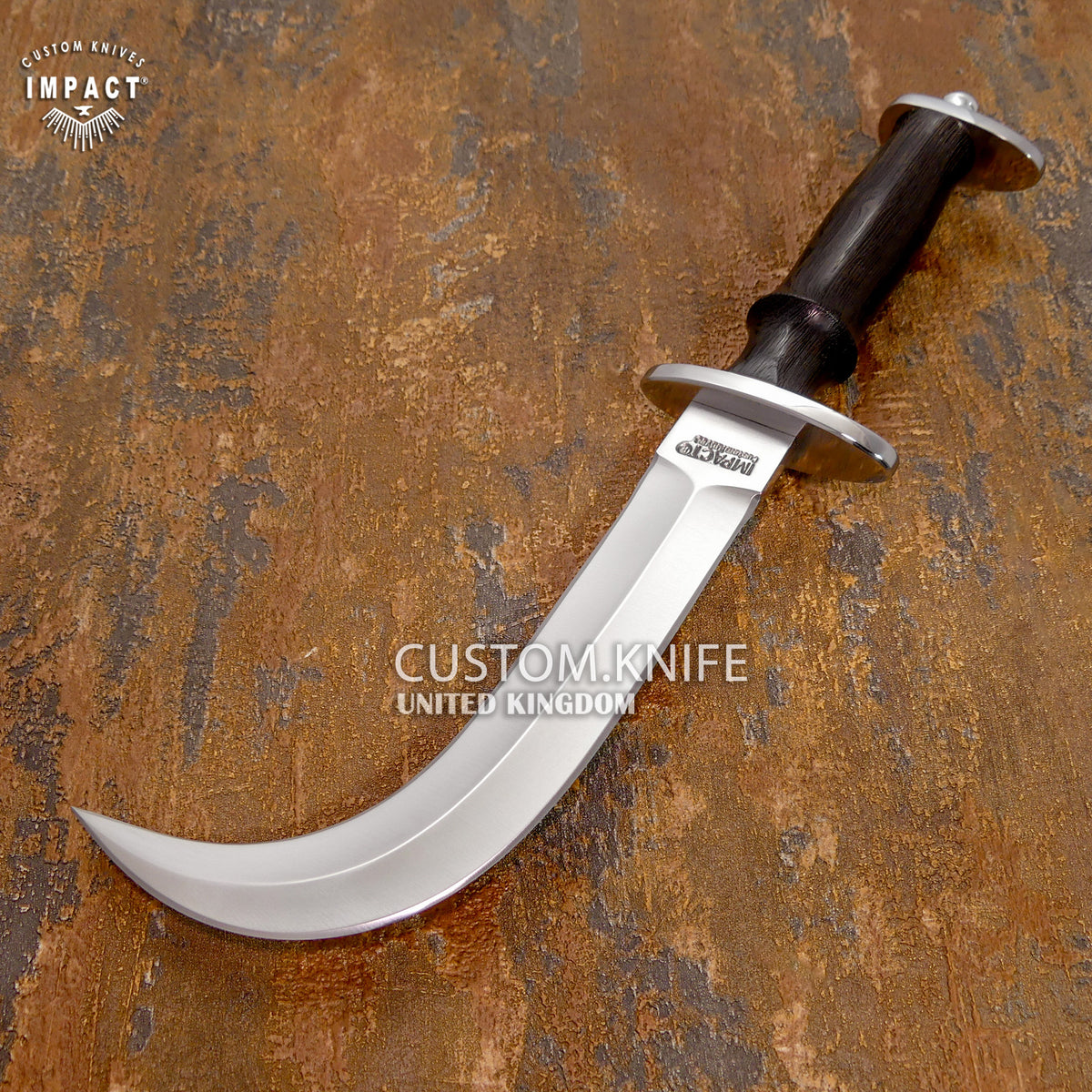 IMPACT CUTLERY RARE COMMANDO CORVO CHILENO KNIFE DOUBE EDGED WENGE WOO