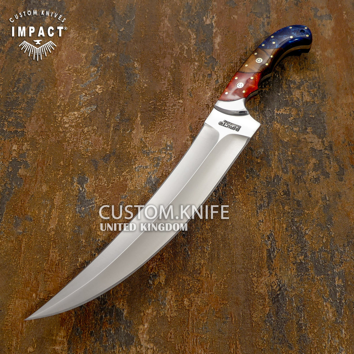 IMPACT CUTLERY UK RARE CUSTOM FULL TANG CURVED DAGGER KNIFE | MOSAIC ...