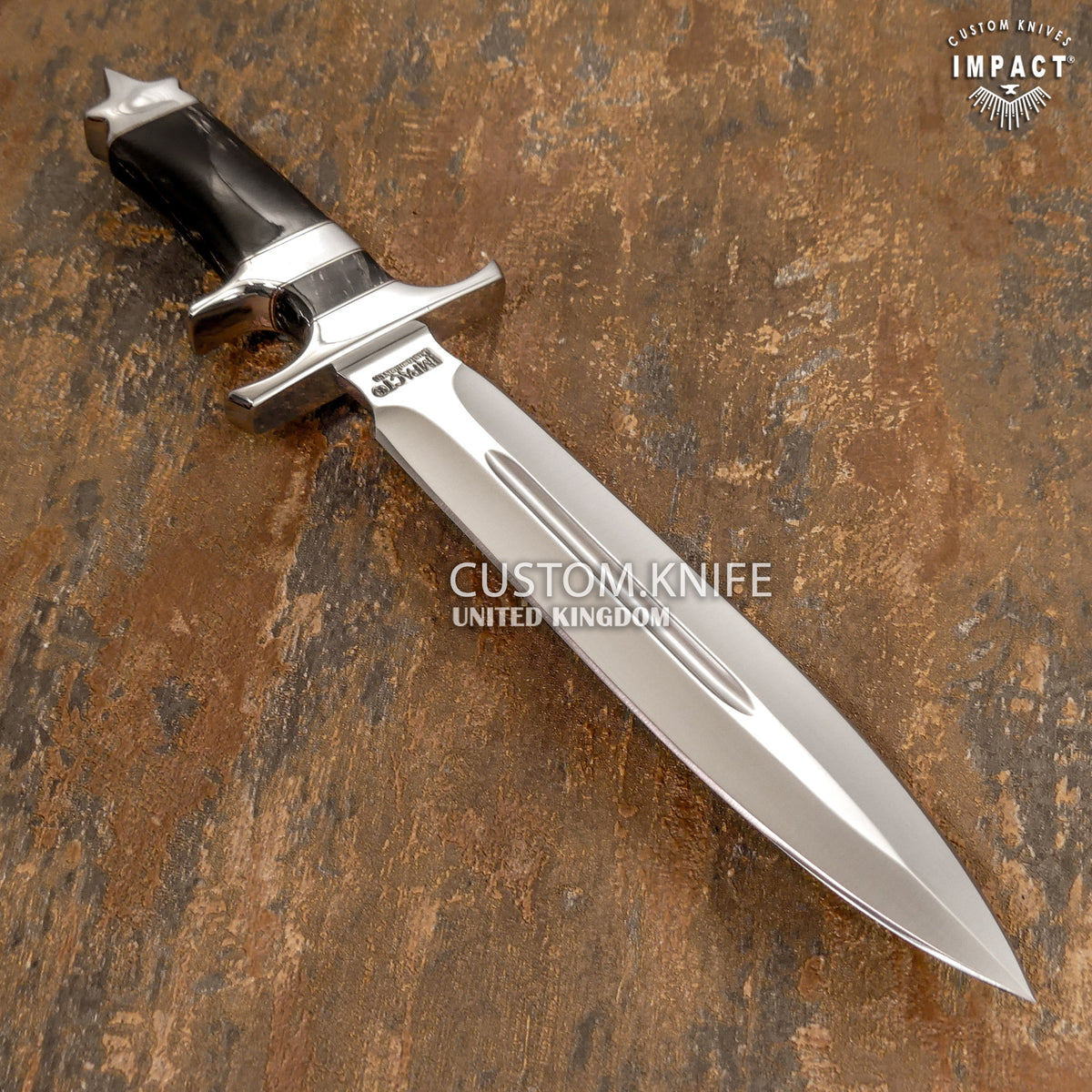 1-OF-A-KIND RARE IMPACT CUTLERY UK CUSTOM SUB HILTED DAGGER KNIFE BULL ...