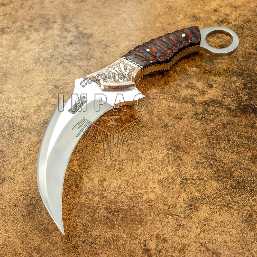 IMPACT CUTLERY RARE CUSTOM KARAMBIT KNIFE