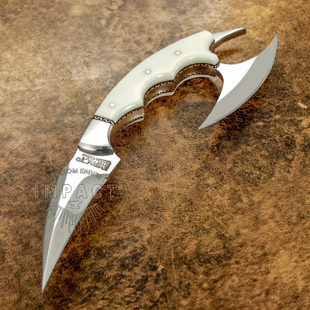 IMPACT CUTLERY RARE CUSTOM KARAMBIT | IVORITE HANDLE