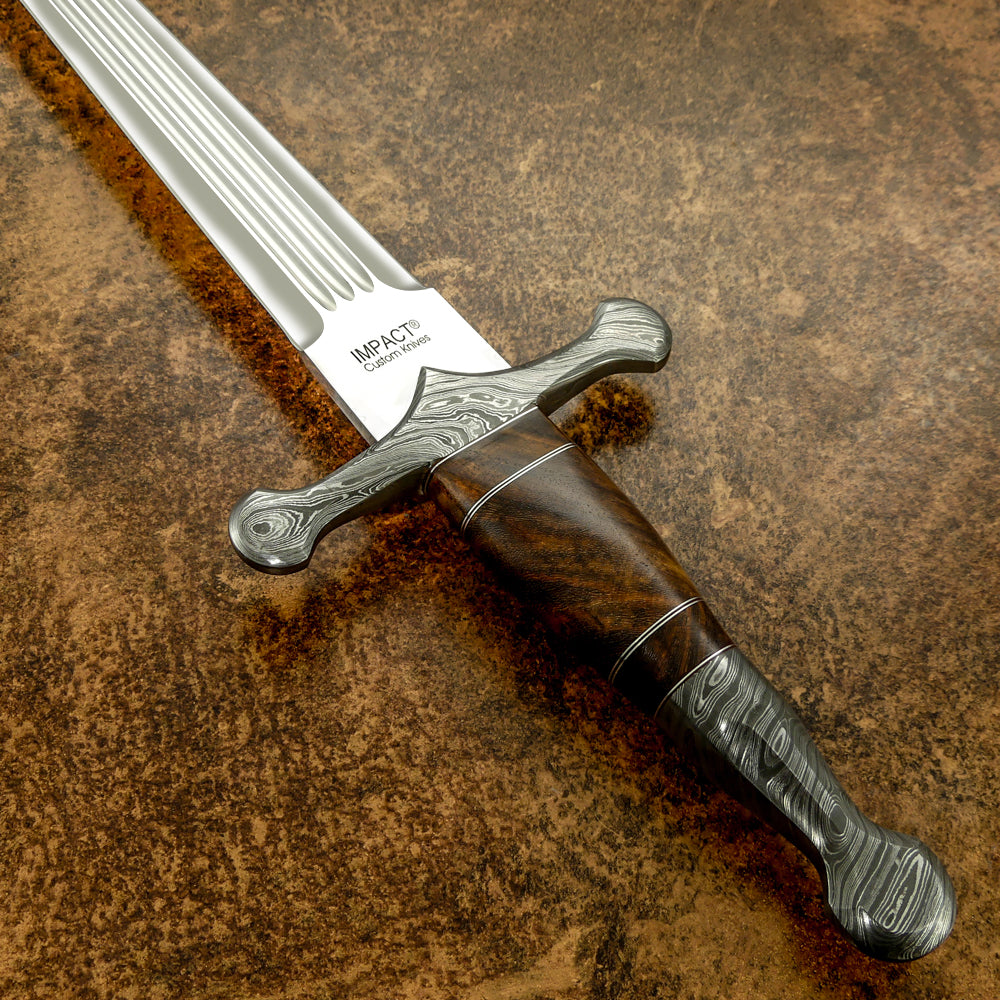 IMPACT CUTLERY RARE CUSTOM D2 MASSIVE FULLER SWORD