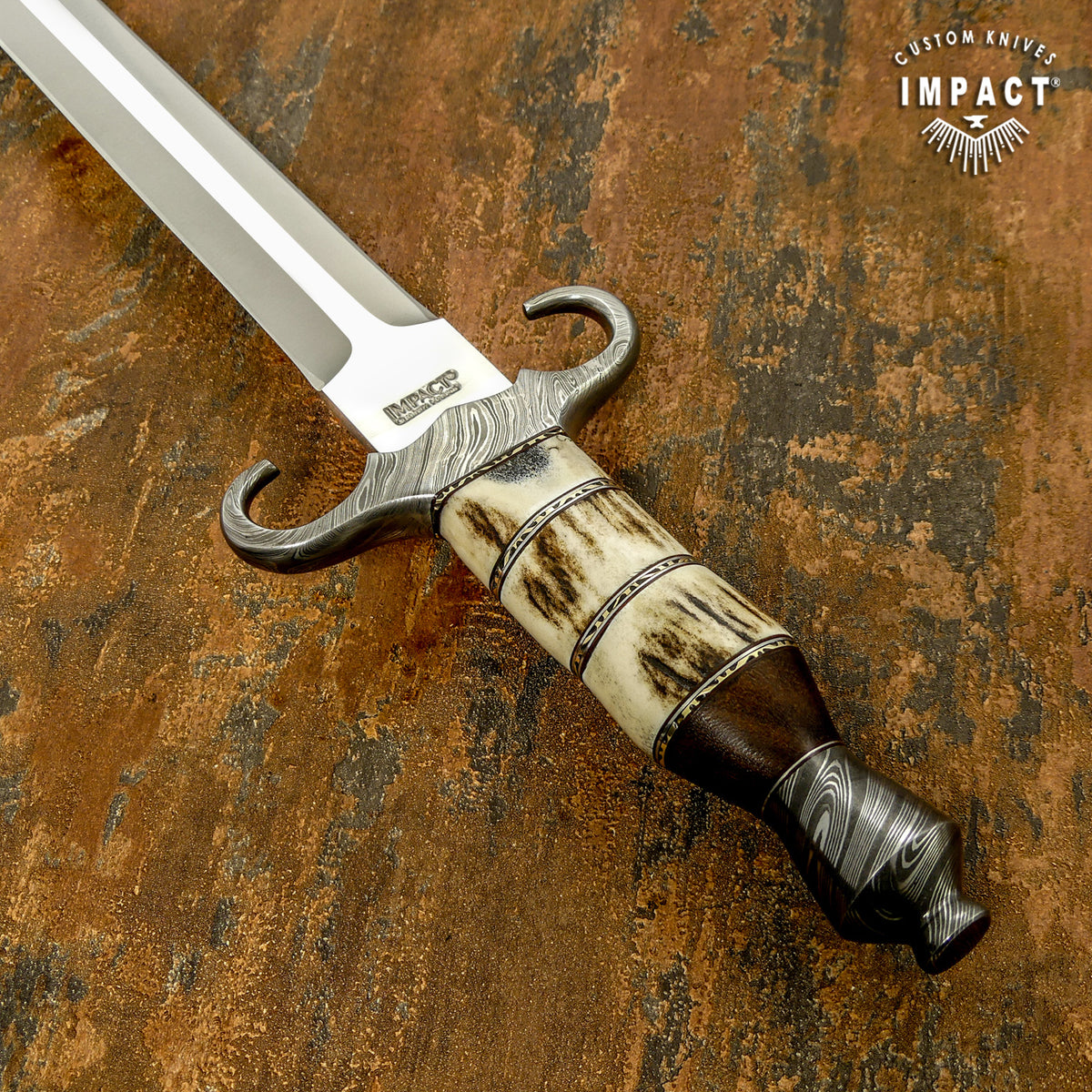 IMPACT CUTLERY DAGGER SWORD KNIFE STAG ANTLER